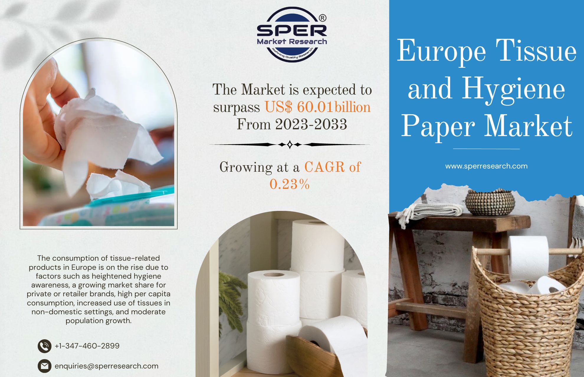 Europe Tissue and Hygiene Paper Market Size and Outlook Report